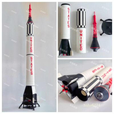 1/72 Scale Mercury-Redstone Carry Rocket Spacecraft Painted Model Toys ...