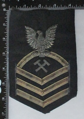 Older Vintage US NAVY Bullion Rate PATCH Shipfitter Chief Petty Officer ...