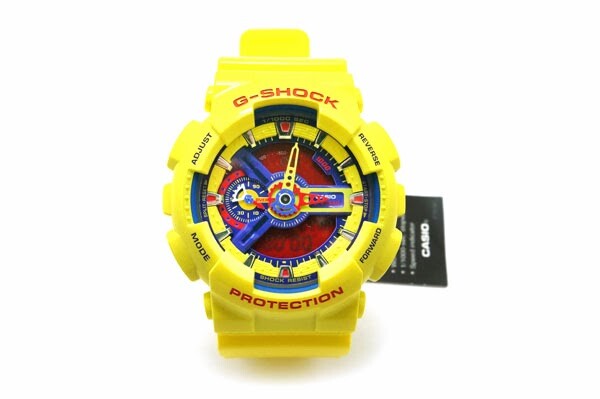 Rare new Casio G-Shock LED Light Yellow Hyper Colors Analog Digital GA ...