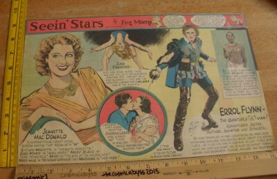 Errol Flynn Jeanette MacDonald A Leeds Seein' Stars Feg Murray 1939 ...