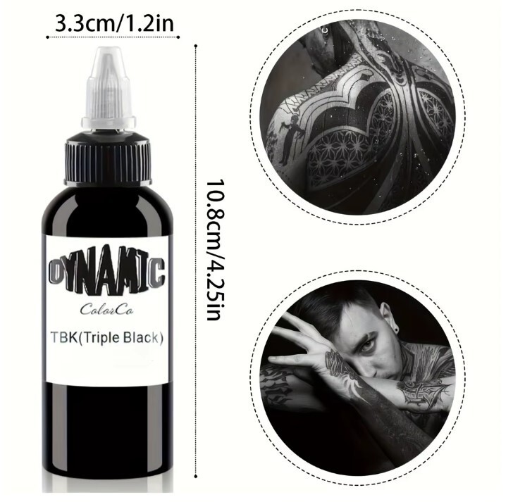Triple Black Tattoo Ink 1 2 3 4oz Friendly Black Pigment Tattoo ...