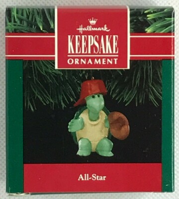 1991 Hallmark Keepsake Handcrafted Christmas Ornament All-Star Turtle ...