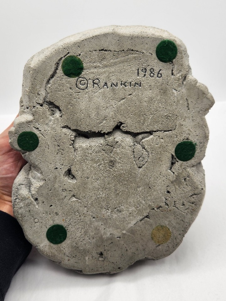 Vintage 1986 Lou Rankin Concrete Cement Chesire Cat Statue Garden Art ...