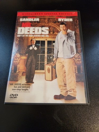 Mr. Deeds 2002 DVD Widescreen Special Edition Adam Sandler Winona Ryder ...