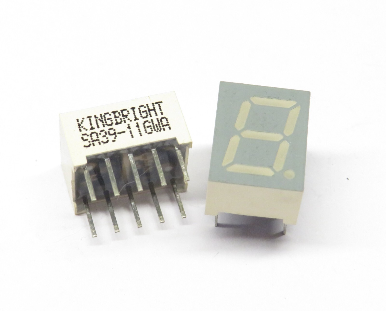 5 Stück SA39-11GWA 7-Segment-Display green, common anode, 10mm ...