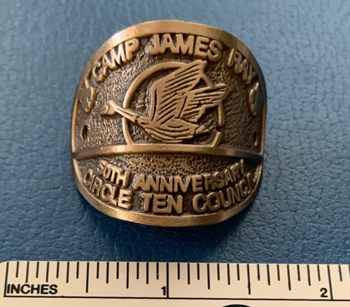 CAMP JAMES RAY 50th Anniversary Boy Scout STAFF SHIELD Circle Ten ...