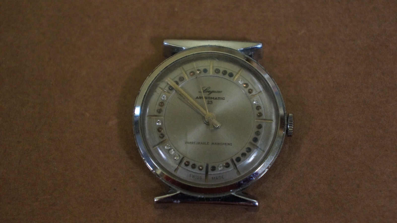 LONGINES ASYROMATIC 25 WATCH FACE NO BAND SWISS MADE UNBREAKABLE ...