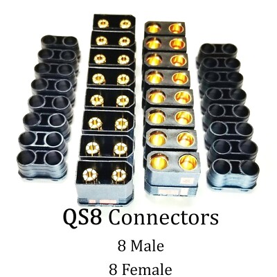 RCP-QS8 Connectors ANTI -SPARK 8 PAIRS Genuine Connectors (8 Male) (8 ...