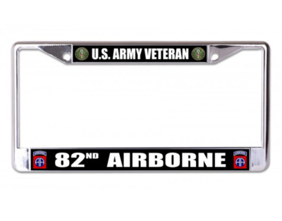 US ARMY VETERAN 82ND AIRBORNE CHROME LICENSE PLATE FRAME | eBay