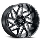 22x12 Vision Spyder Black Wheels 37" MT Tires Package 5x5 Jeep Wrangler ...