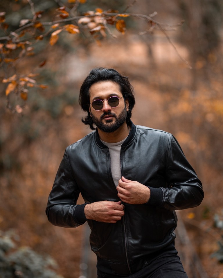Men's Genuine Handmade Leather Bomber Jacket Sheepskin Black | eBay