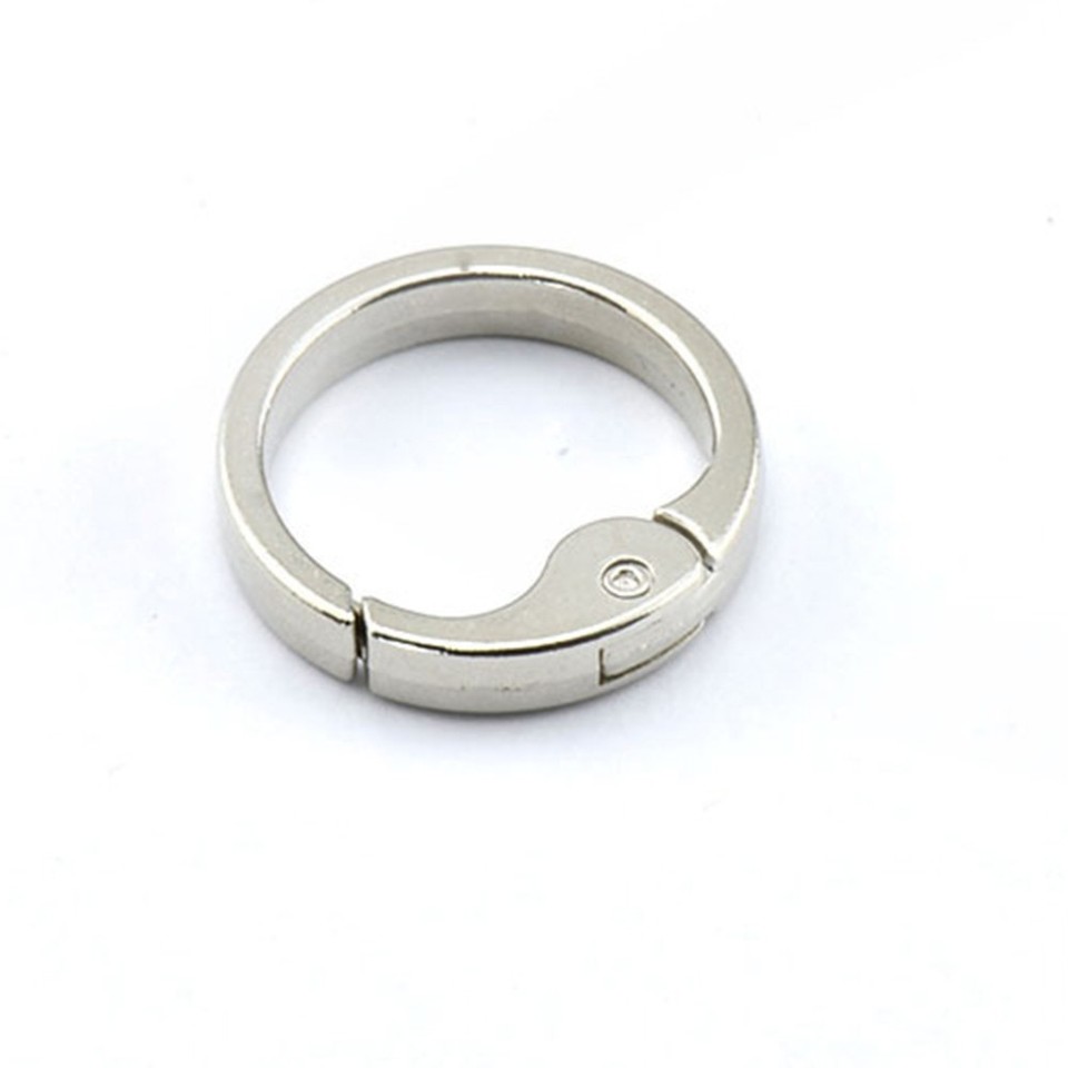 10 Pcs Spring Fastener Accessories Purse Clasps Key Chain Circle Split Rings | eBay