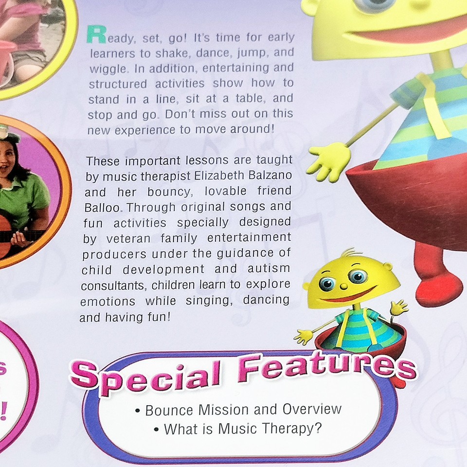 Spectrum Connections Bounce Movement! DVD + Bonus CD Autism Music ...