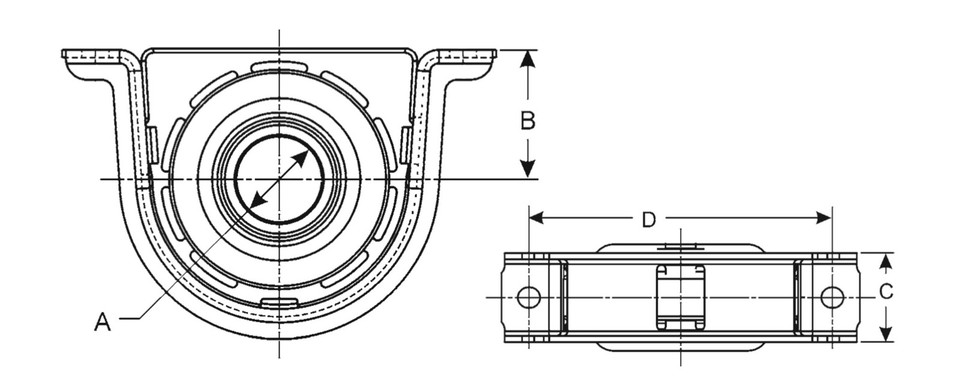 2003-2006 Mitsubishi Outlander Driveshaft Center Support Bearing ...