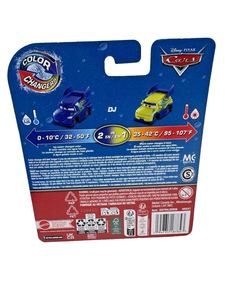 2022 Disney Pixar Cars Color Changers 2 in 1 Toys 1:55 Scale DJ NEW ...