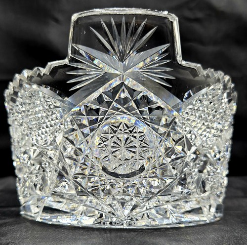 Antique ABP American Brilliant Cut Glass Tab Handled Ice Bucket | eBay