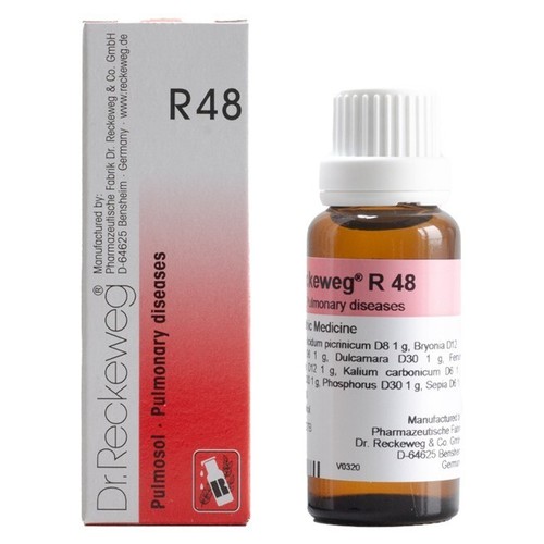 4 Packs Dr Reckeweg Germany R-48 Drops 22ml - Pulmonary Respiratory ...