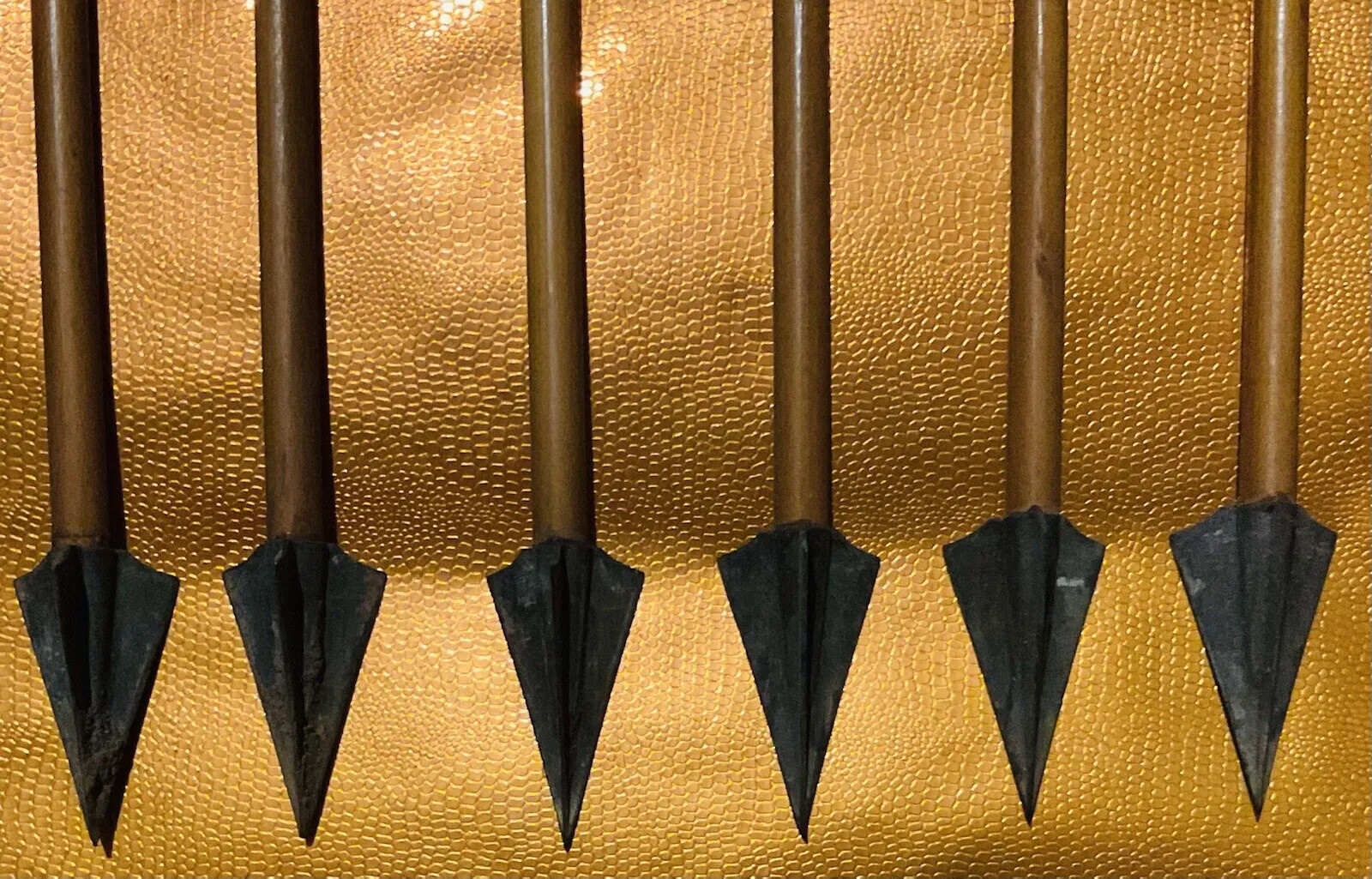 6 VINTAGE RAULF ARCHERY ARROWS W RARE HILLS HORNET ARROWHEADS ANTIQUE ...