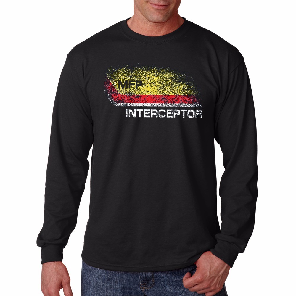 Mad Max MFP Interceptor pursuit car V8 black long sleeve cotton t-shirt ...
