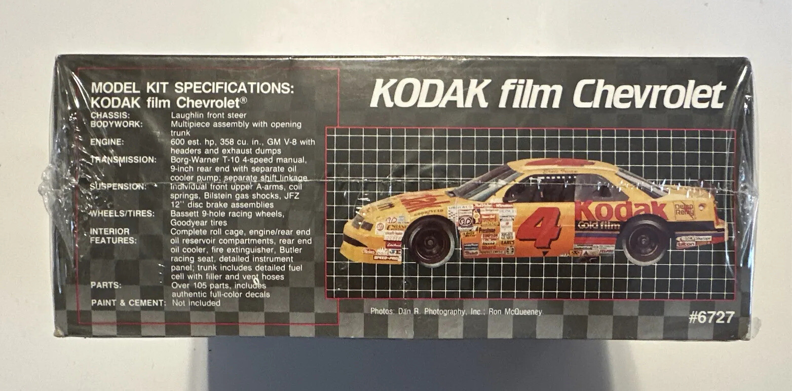 VINTAGE 1990 AMT/ERTL ERNIE IRVAN #4 KODAK FILM CHEVROLET LUMINA Model ...