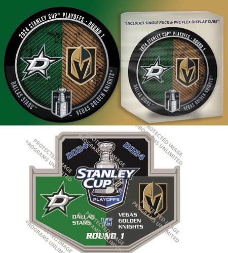2024 NHL STANLEY CUP PLAYOFFS PUCK / PIN DALLAS STARS VS. VEGAS GOLDEN ...