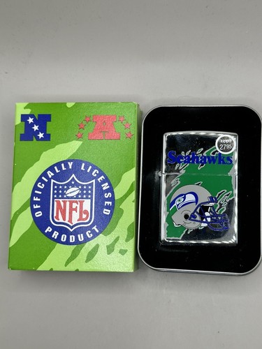 Vintage 1999 Seattle Seahawks NFL High Polish Chrome Zippo Lighter NEW ...