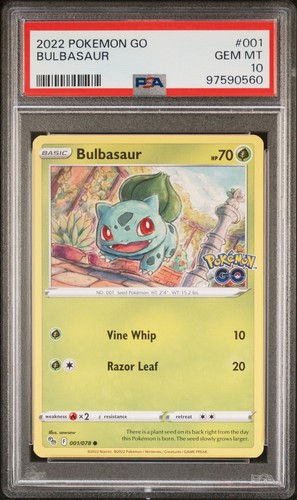 2022 POKEMON GO #1 BULBASAUR PSA 10 POP 26! | eBay