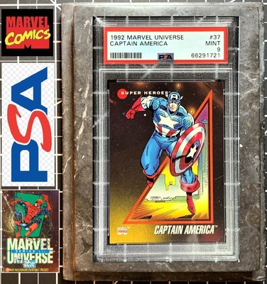 1992 Marvel Universe - #37 Captain America - PSA 9 MINT | eBay