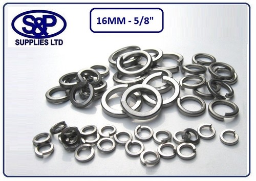 M16 (16MM - 5/8") STAINLESS STEEL SPRING WASHER DIN7980 ST/STEEL LOCK ...
