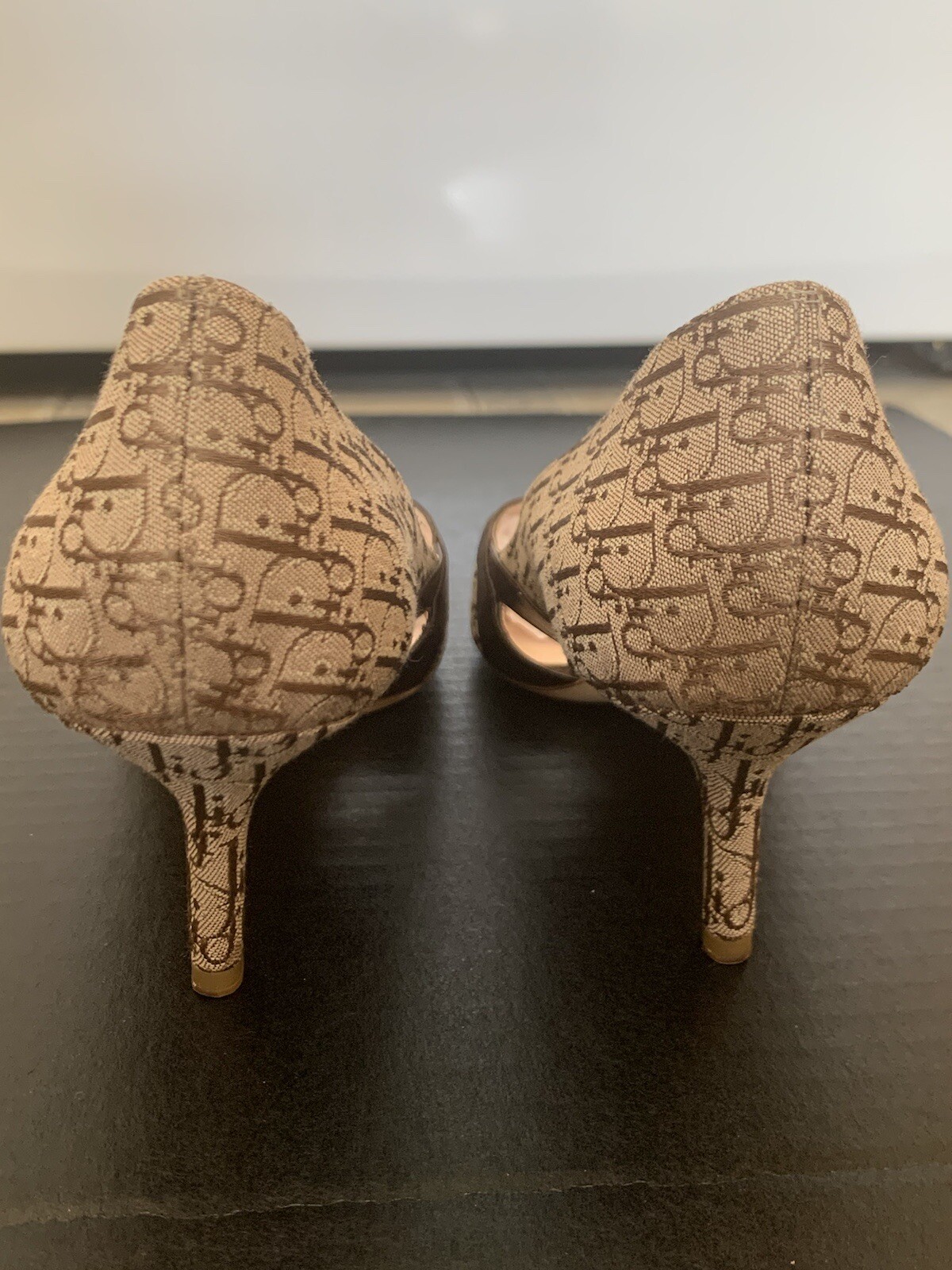 Authentic Christian Dior Brown Logo High Heels Size 9… - Gem