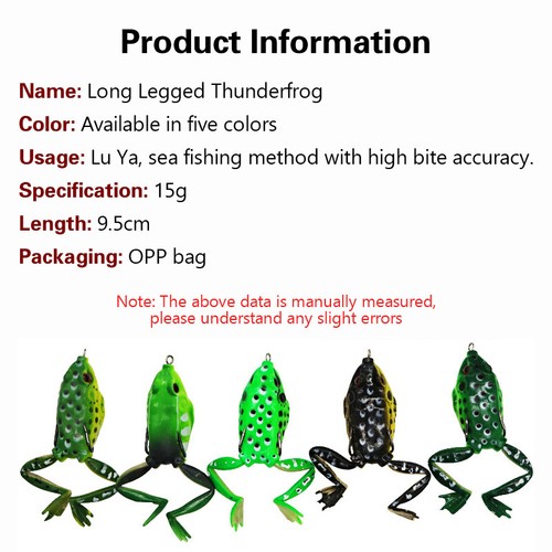 Long Legs Thunder Frog 9.5cm/15g Simulated Road Runner Fake Bait Soft ...