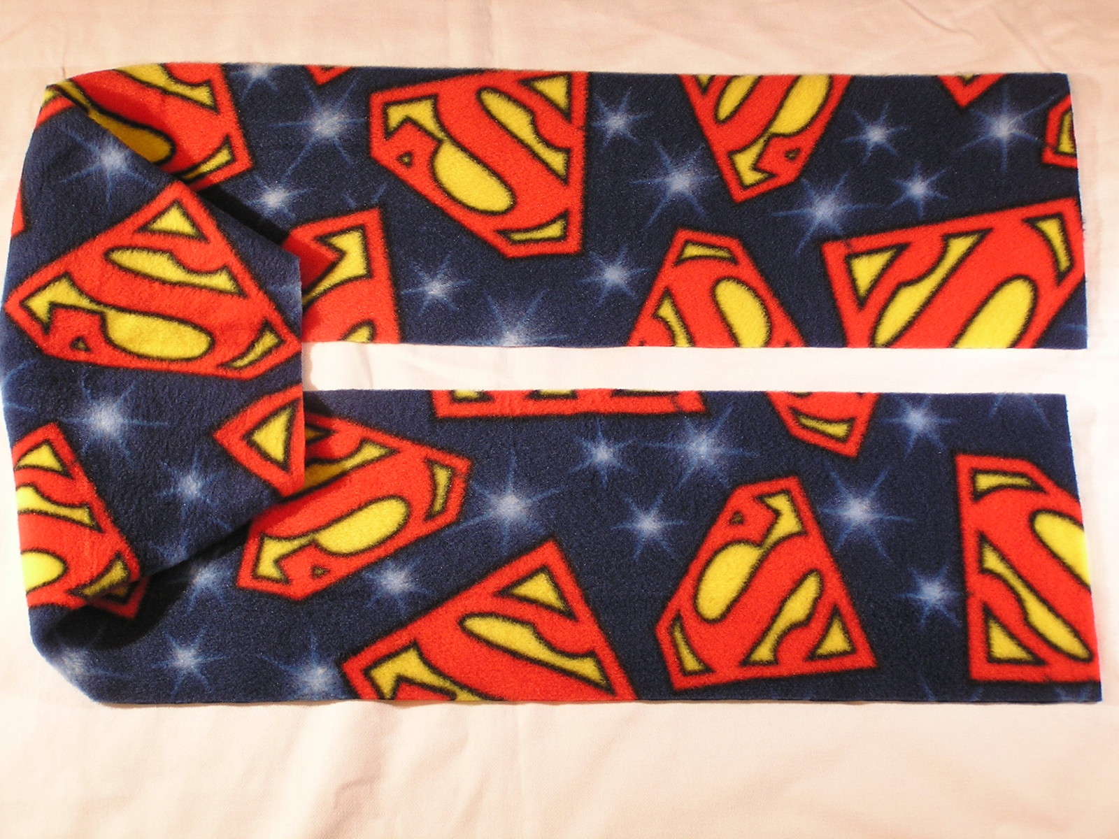 Superman Emblem Fleece Scarf Red and Yellow on Blue | eBay