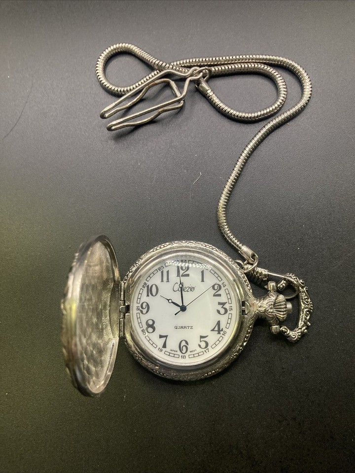 Collezio Horses Quartz Silver Tone Pocket Watch with Hook | eBay