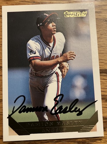 Damion Easley Autograph 1993 Topps Gold #184 Atlanta Braves **AUTOGRAPH ...