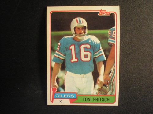 1981 Topps Football Oilers Toni Fritsch Card # 345 | eBay