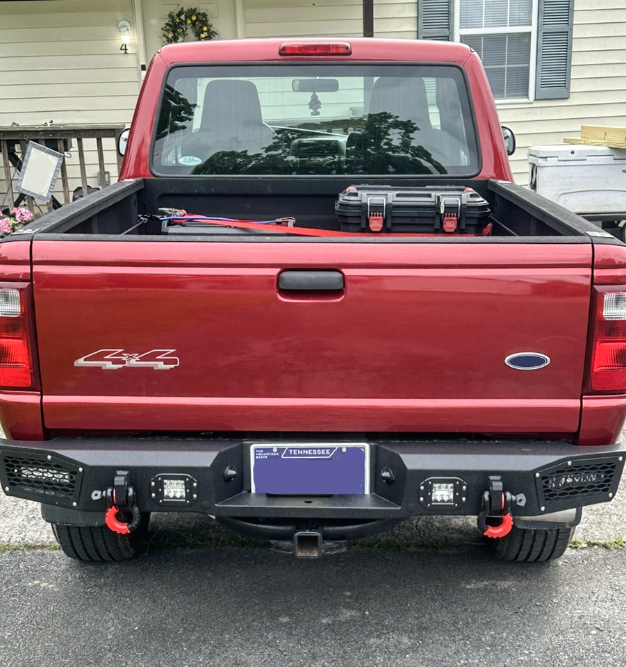 Vijay For 1993-2011 Ford Ranger Rear Bumper with 4xLED Lights and 2xD ...