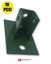 (QTY 10) Post Base Mount 1-5/8" Unistrut / B-Line Channel GREEN P2942 ...
