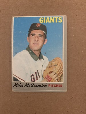 1970 Topps Mike McCormick # 337 San Francisco Giants Baseball Card SF ...