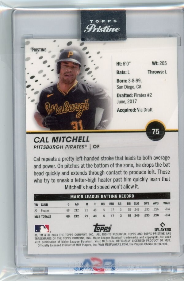 2023 Topps Pristine Cal Mitchell Rookie Encased Pristine Refractor ...