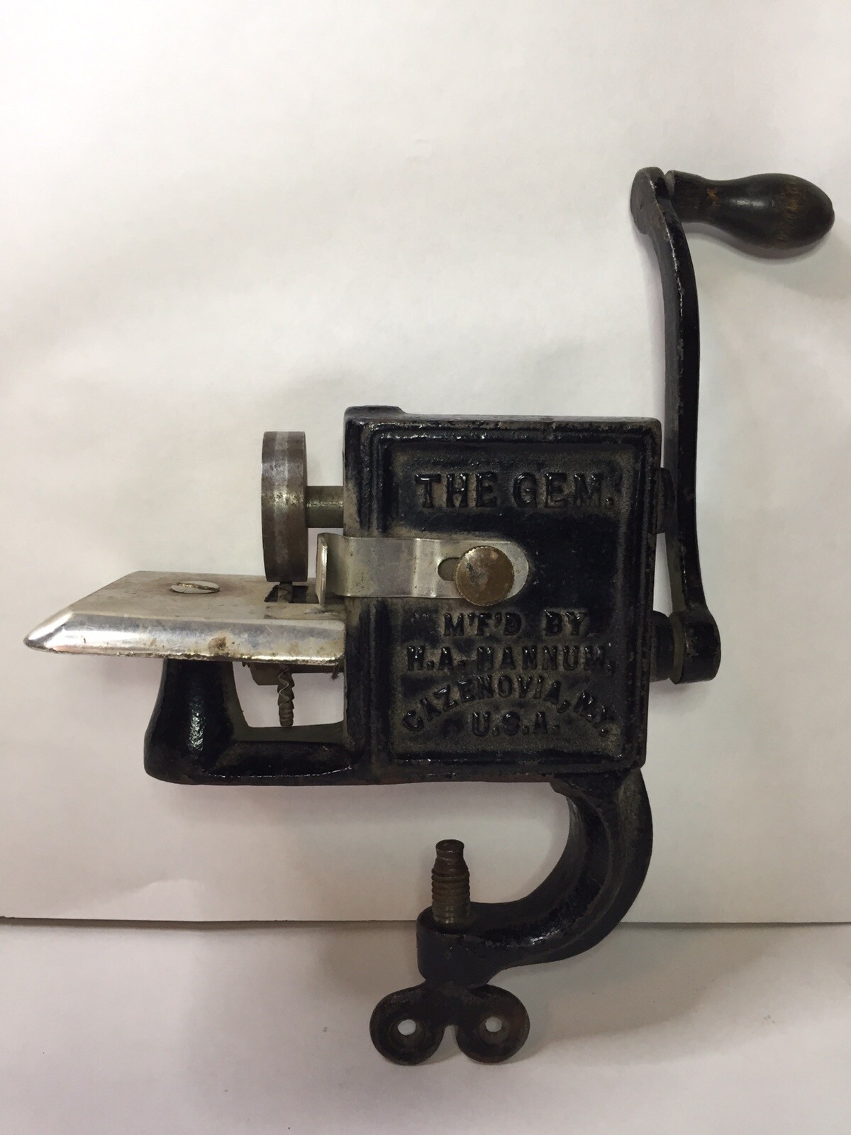 Antique Vintage THE GEM Hannum Cazenovia NY Hand Crank Pinking Machine ...