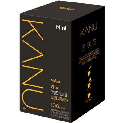 Kanu Mini Mild Roast Sweet Americano Coffee Bean Coffee Mix, 2.9g ...
