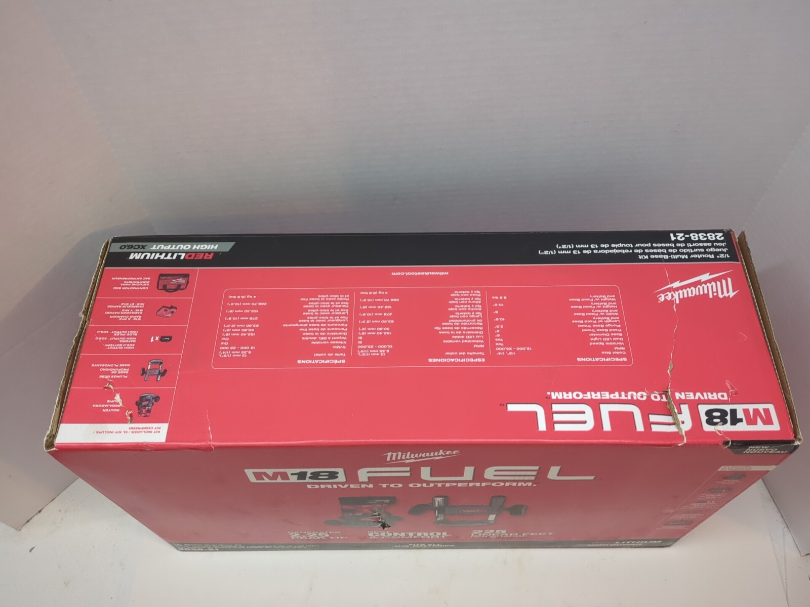 Milwaukee 2838-21 M18 FUEL 18V 1/2" Cordless Lithium-Ion Router Kit ...