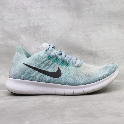 Nike Free RN Flyknit 2017 Womens Size 7.5 US Cyan Blue Running Shoes ...