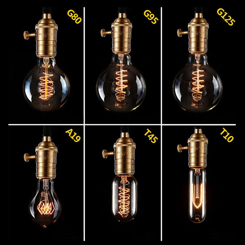 Vintage Antique Style Bulbs Edison Industrial Filament Light Bulb E27 ...