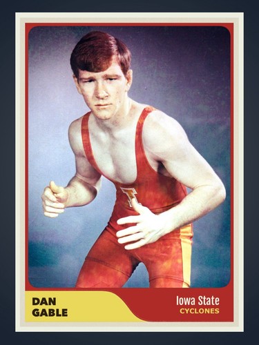DAN GABLE IOWA STATE CYCLONES CUSTOM RETRO STYLE WRESTLING CARD | eBay