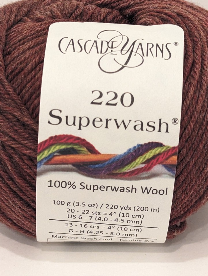 100g Cascade Yarns 220 Superwash 100% Wool Yarn Pumpkin Spice #1920 ...