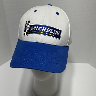 Michelin Man Logo White And Blue Adjustable Adult Hat | eBay