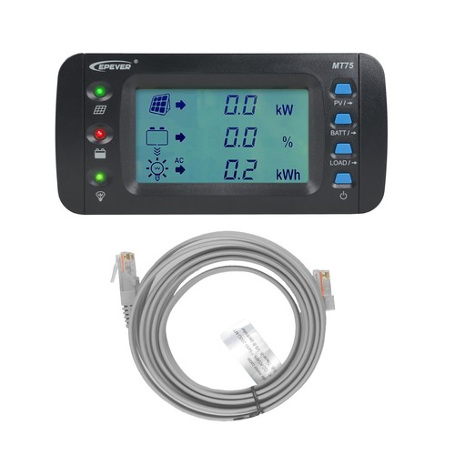 Remote Meter MT75 Monitor EPEVER Solar Controller And Inverter On One ...