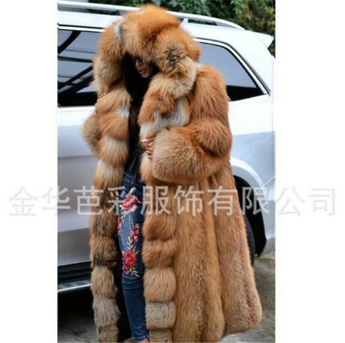 Women Ankle Length Faux Fur Winter Coat Outwear Jacket Long New | eBay