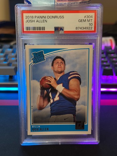 2018 Panini Donruss Josh Allen Rated Rookie Card RC #304 PSA 10 GEM ...